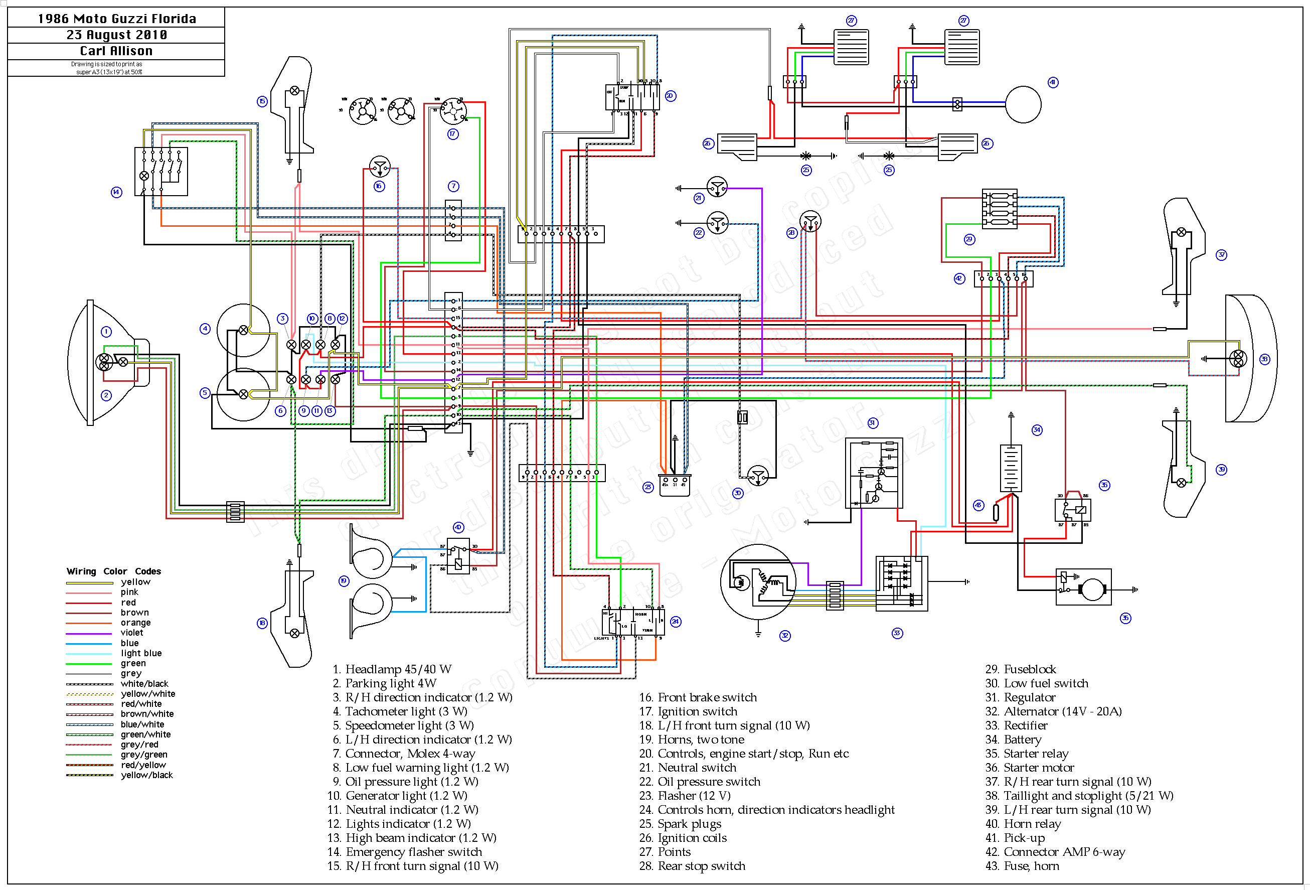 Schema elettrico honda shadow vt 600 Schema elettrico honda shadow vt 600