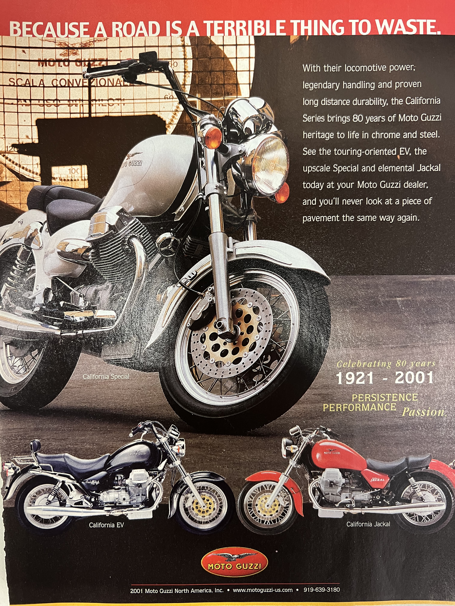 Advertisement - Because a road is a terrible thing to waste - More Moto ...